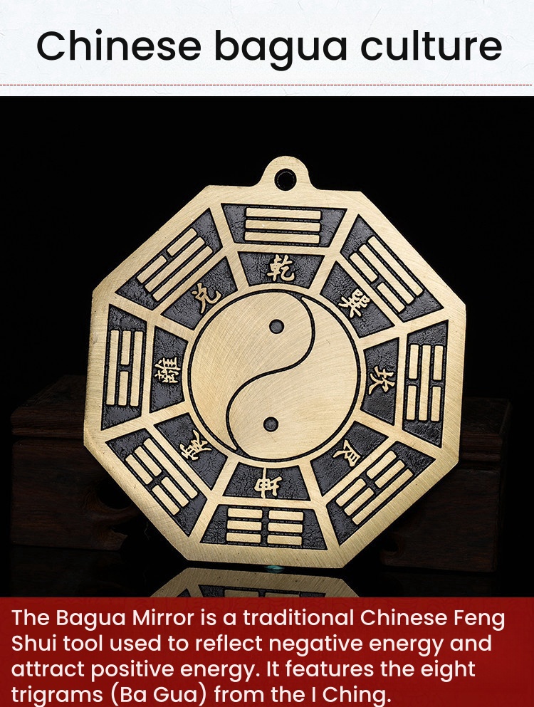 Feng Shui Pure Copper Ba Gua Mirror | Protection & Harmony | Yin-Yang ...